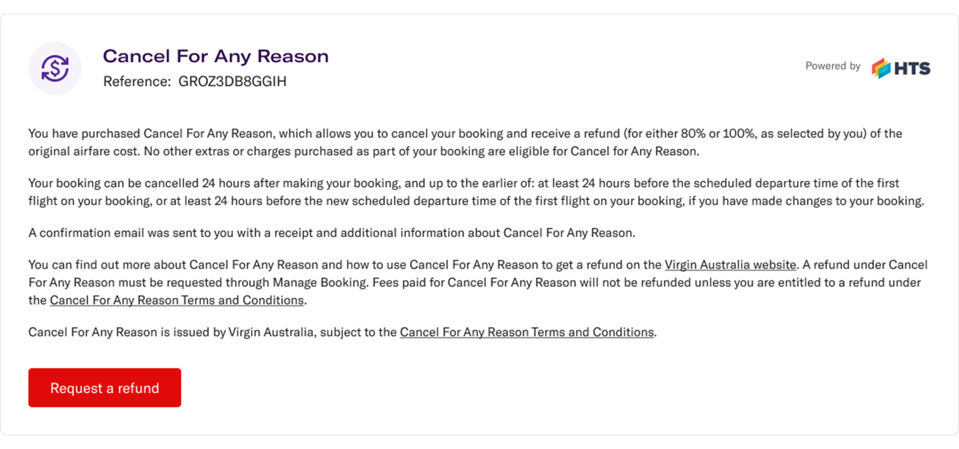 Cancel For Any Reason