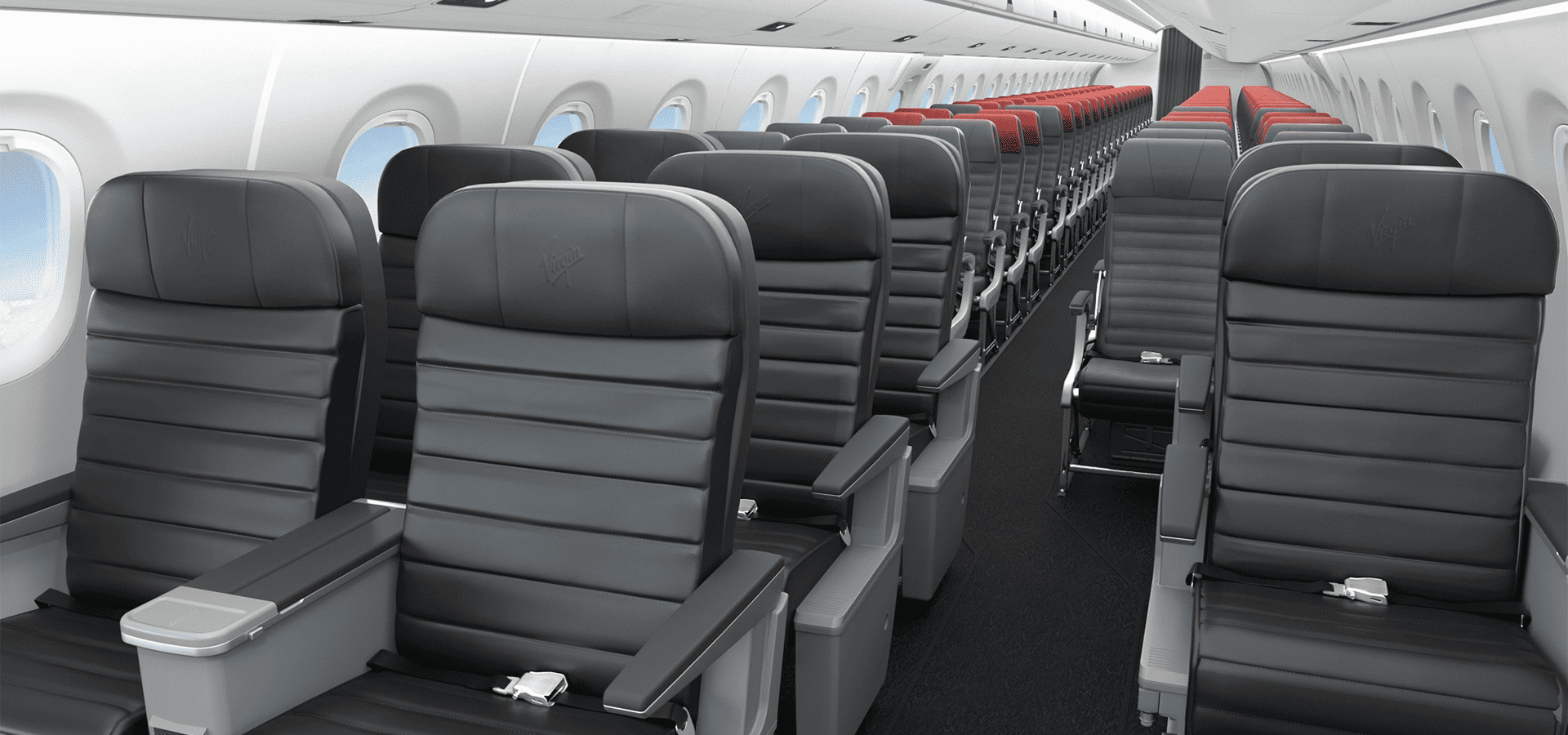 Virgin Australia Group unveils new E190-E2 jet interior, including new business class product